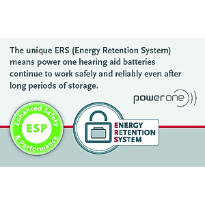 Power One Size 312 Hearing Aid Battery No Mercury, 60 Batteries