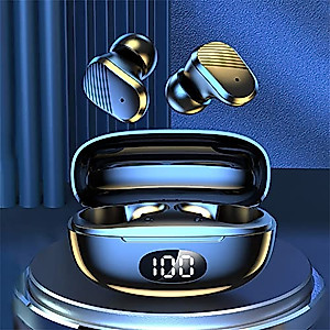 Kmonabie Touch Control Earbuds Wireless Bluetooth, Digital Display Earphones Wireless Bluetooth 5.2 Hi-fi TWS-Headphones Earbuds Headset Ipx6 for Sports