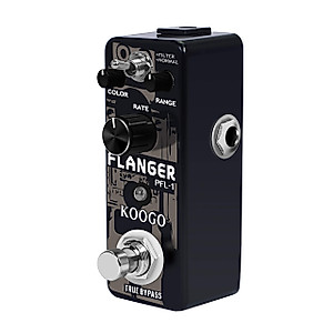 Koogo Guitar Flanger Pedal for Analog Flanger Effect Pedals Classic Metallic Flanger Sounds Effect As Ture Tone 2 Modes Best Retro Sound Effector