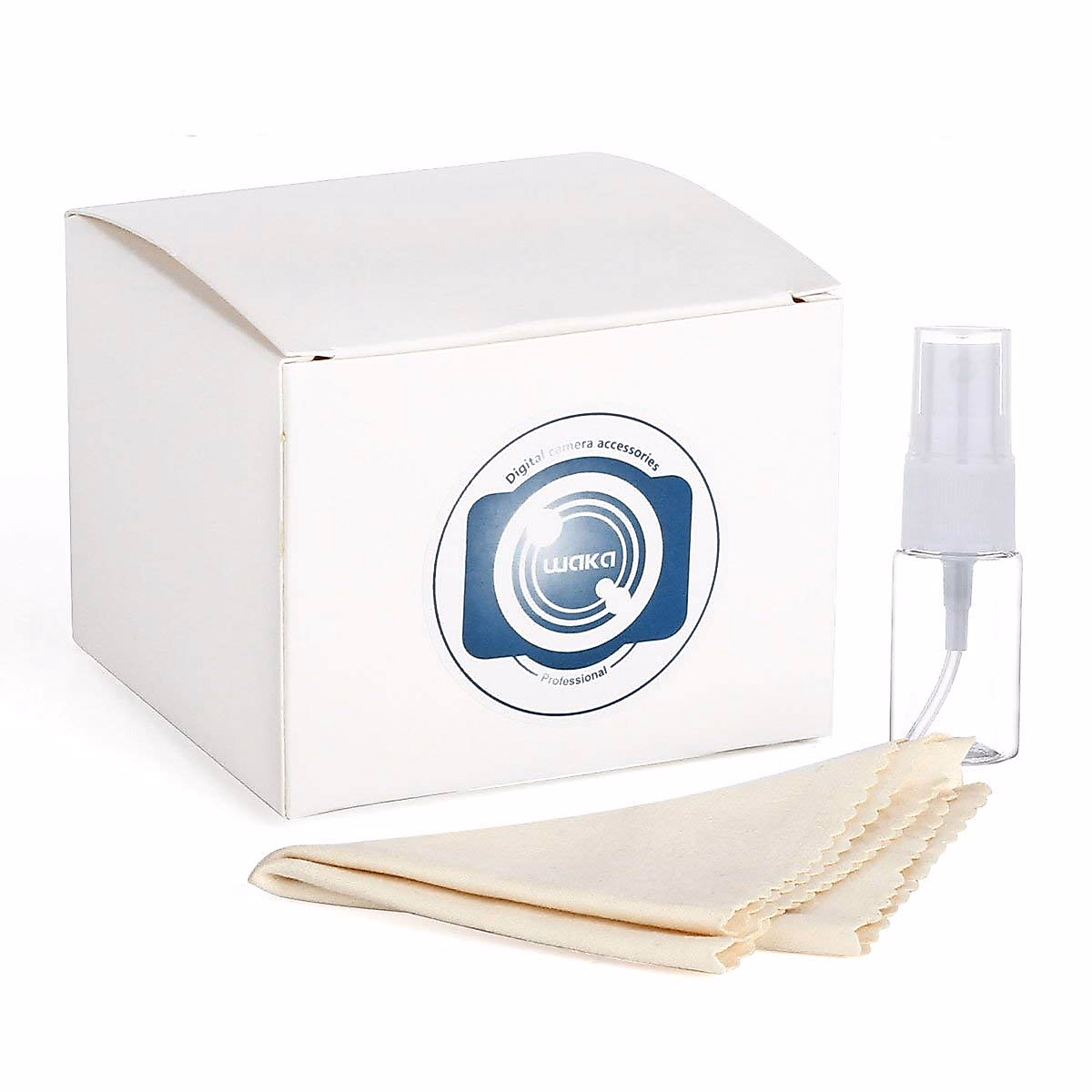 waka 12 Pack 0.35oz/10ml Empty Small Spray Bottle, Clear Plastic Fine Mist Mini Spray Bottle for Travel, Cleaning, Essential Oils, Perfume + Microfiber Cleaning Cloth