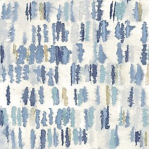 RoomMates RMK12533RL Watercolor Fountain Peel and Stick Wallpaper, 6" x 12", Blue, 28 Sq Ft