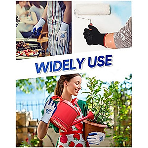 Honeydak 36 Pairs Gardening Gloves for Men Women Breathable Rubber Coated Garden Gloves Men Safety Work Gloves (Blue, Black)