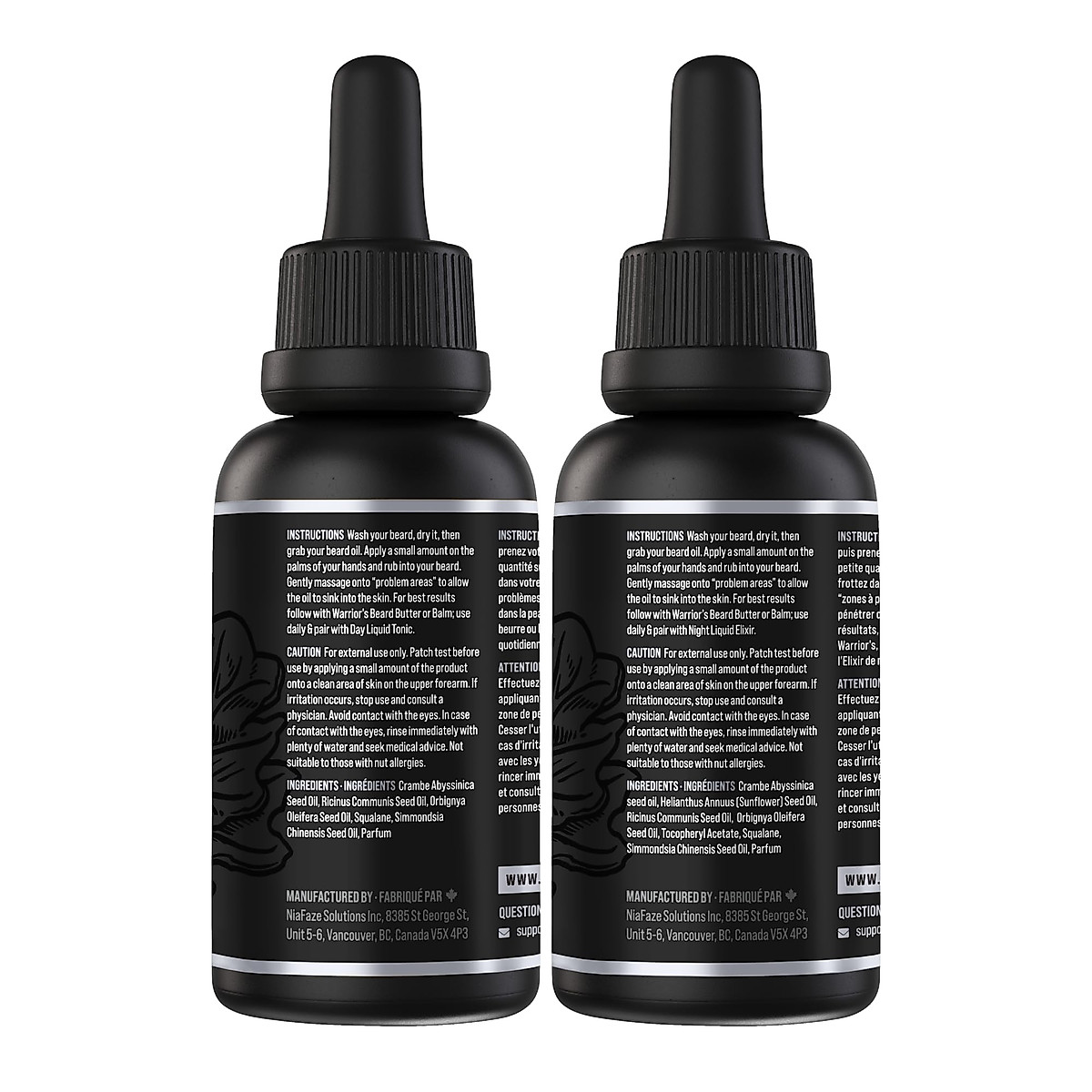 The Beard Struggle Tonic + Elixir Beard Oil Bundle - Silver Collection - Grooming Beard Oil - Softens, Moisturizers, and Strengthens Beard Growth - Pack of 2, Viking Storm