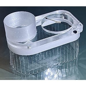 Clear Dust boot/shoe for CNC milling machine - 80mm router body diameter - 2-1/4" ID - 2-1/2 OD vacuum port…