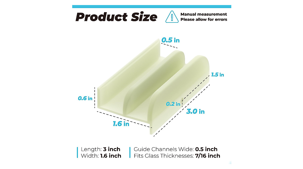 M6219 Sliding Shower Door Bottom Guide fits for Sliding Shower Door ...