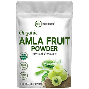 Organic Amla Powder (Amalaki) | 32oz, India Origin Gooseberry Powder | Rich in Vitamin C, Antioxidants, Supports Immune, Digestive & Skin Health, Non-GMO, Vegan & Keto Friendly