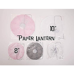 luckylibra Girl Baby Shower Decorations, It is a Girl Banners & Baby Girl Foil Balloons & Elephant Garland & Paper Lantern Paper Flower Pom Poms （Pink White Grey）