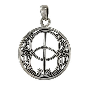 Sacred Chalice Well Symbol of Avalon in Glastonbury Sterling Silver Pendant
