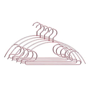 n/a Clothes Hanger Aluminum Alloy Wardrobe Space Saving Clothing Hanger Non Slip Drying Hanger Sweater Coat Pants Shirt Storage Rack (Color : Black, Size : 5pcs)