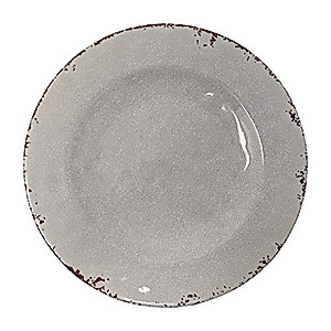 Gianna's Home 12 Piece Rustic Farmhouse Melamine Dinnerware Set, Service for 4 (New Ivory)