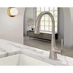 Moen 9126SRS Kurv Collection One-Handle Pulldown Kitchen Faucet Featuring Power Boost and Reflex, Spot Resist Stainless