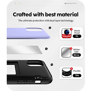 GOOSPERY iPhone 11 Pro Max Wallet Case with Card Holder, Easy Magnetic Door Closure Protective Dual Layer Bumper Sturdy Phone Back Cover (Lilac Purple)