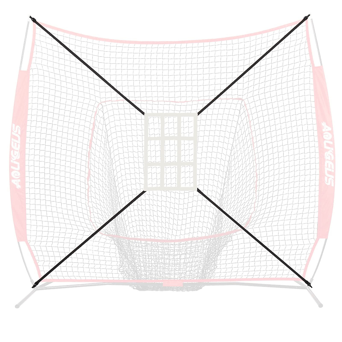 AOLIGEIJS Baseball Net Adjustable Strike Zone Target… (Strike Zone Pro, White)