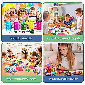 Sam & Sid 6 Pack (600+ Craft Items) Prefilled Birthday Party Favors for Kids Ages 5-12, Sensible Arts & Crafts Favors, Premade Goodie Bags, Mini Individual Craft Kits, Student Graduation Gifts