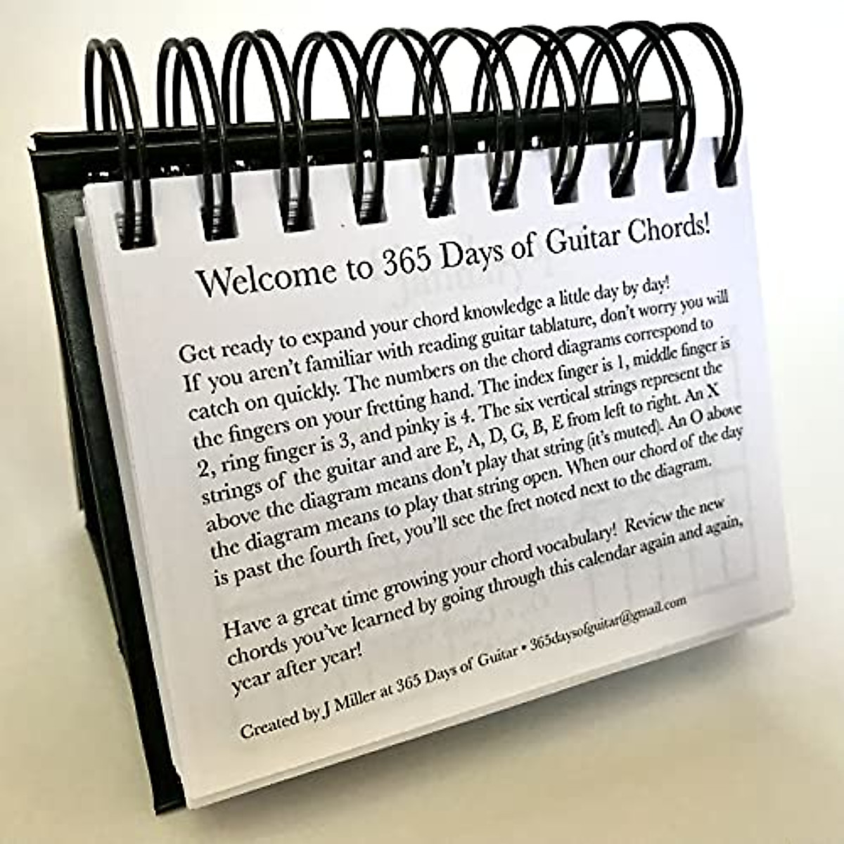 The 365 Days of Guitar Chords Calendar - Daily Guitar Chord Page-A-Day Calendar/Gift for Guitar Players