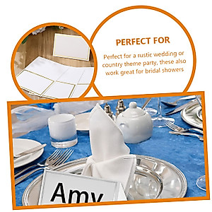 AUTSUPPL 100pcs Seat Card Place Cards for Wedding Dinner Place Cards Wedding Place Card Folded Place Cards Wedding Table Card Foldable Kitchen Table Party Reserved Cards Blank Cards Paper