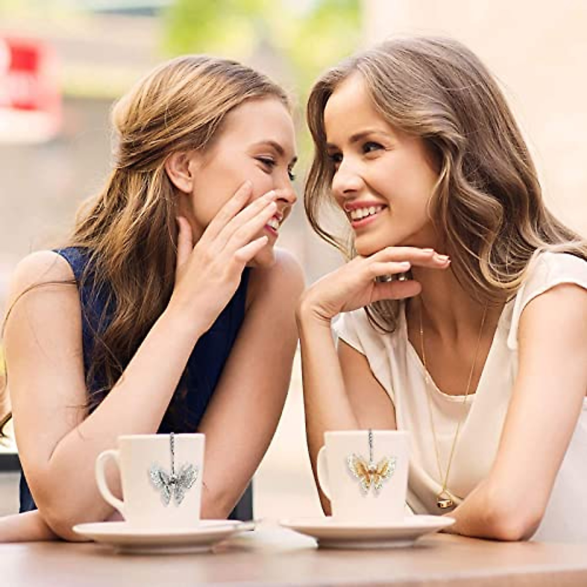 TeaSanavie Loose Tea Steeper 3 Sets Tea Ball Infusers for Loose Tea, Tea Leaf Infuser 3D Butterfly Pendant Tea Diffusers for Loose Tea Stainless Steel Tea Infuser with Charm Tea Holder