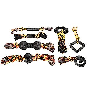 Pet Chewing Teeth Cleaning Toys,Pet Rope Chew Toys, Interactive Rope Dog Toys Gift Set, Dental Cleaning Chew Toys, Durable Dog Rope Toys for Medium Small Size Dogs
