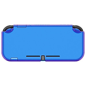 eXtremeRate PlayVital Glossy Chameleon Purple Blue Protective Case for Nintendo Switch Lite, Hard Cover Protector for Nintendo Switch Lite - 1 x Black Border Tempered Glass Screen Protector Included