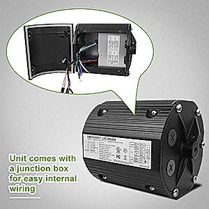 40W Emergency Backup Battery, EM 90 Minutes Emergency Backup Driver for UFO High Bay Lights, Output 170V DC, Input 100-347V AC