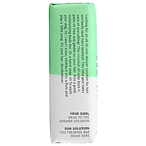 Acure Coconut & Argan Shampoo Bar, 100% Vegan, Performance Driven Body & Hair Care, All-In-One shower Solution, Palm Oil Free, 5 Oz