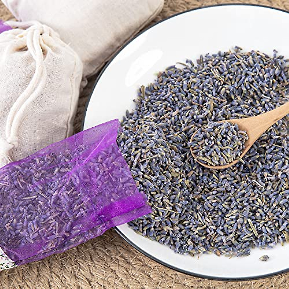 Lavender Sachet and Cedar Bags 22 Pcs - GOGOUP Natural Air Freshener Fragrance for Home Car Drawers Closets Clothes Storage 5A Dried Lavendar Flowers and Cedar Chips with Long-Lasting