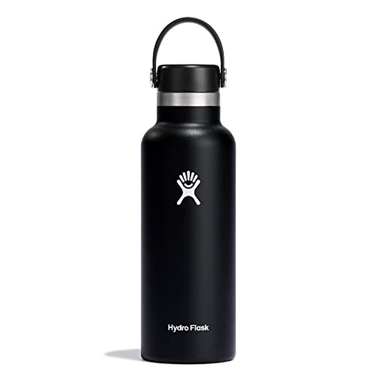Hydro Flask Aluminum Standard Mouth Bottle with Flex Cap, Black
