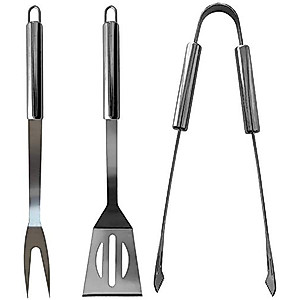 LLRY BBQ Grilling Tools Set - Stainless Steel Grilling Accessories with Free Portable Bag. (3PCS)