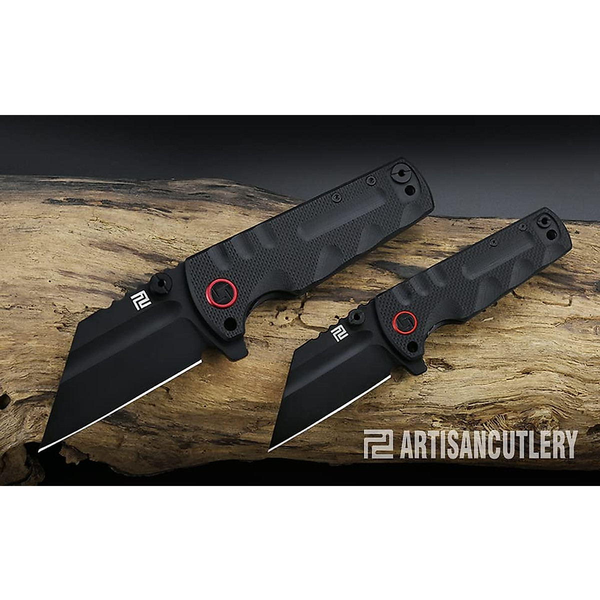 ARTISANCUTLERY Tactical Knife Proponent Subsize (1820PS) D2 Steel Black PVD Blade Black G10 Handle Pocket Knife Folding Knife EDC Knife