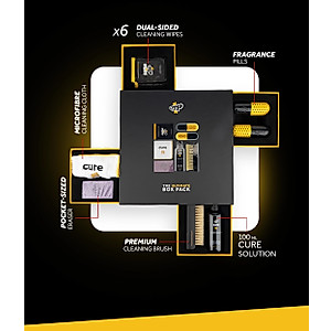 Crep Protect Box Pack - Premium Sneaker Cleaning Kit with 6 x Sneaker Wipes, 2 x Pill, Eraser, 3.5 oz Cleaning Solution, Microfibre Cloth & Brush