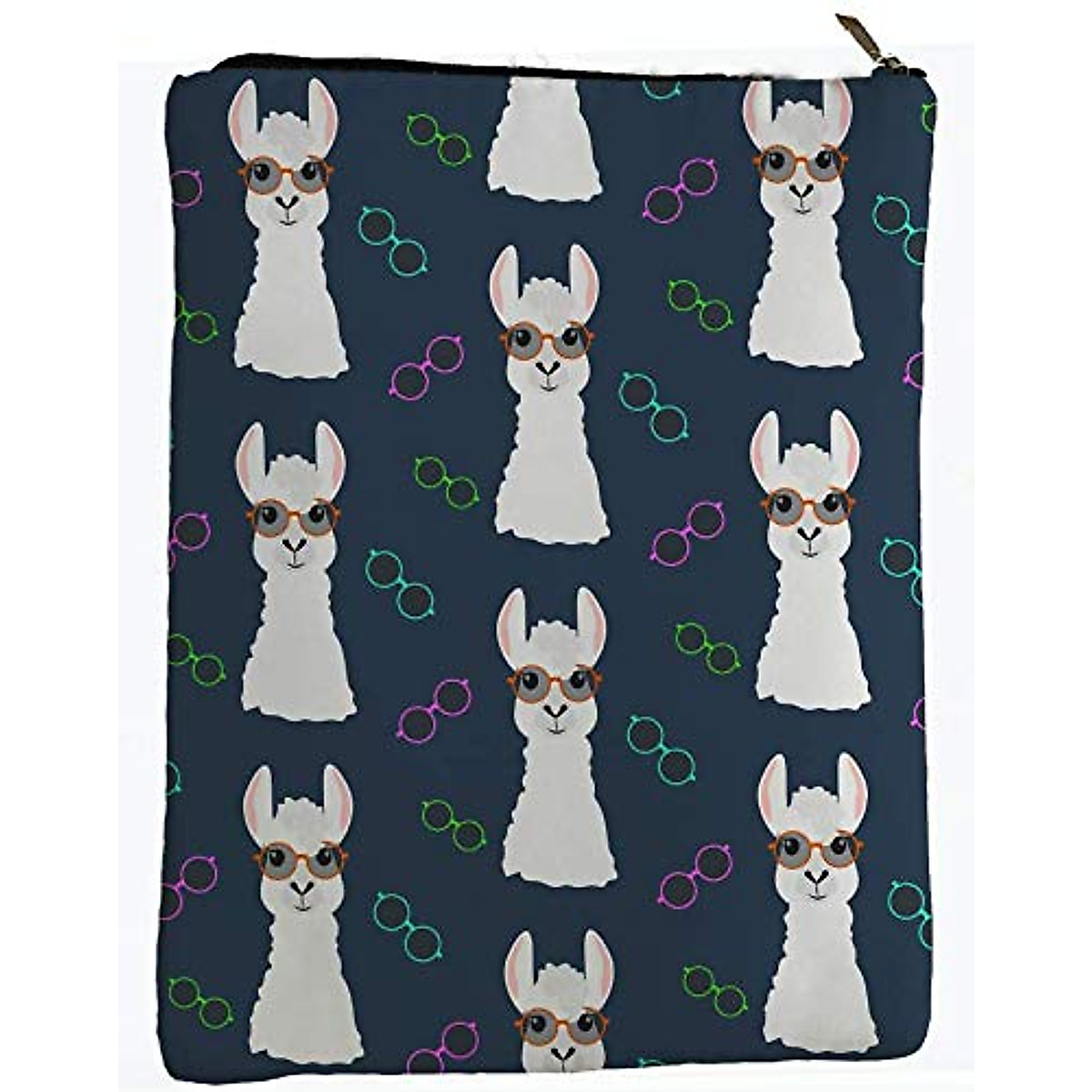 Nerdy Llama Book Sleeve - Book Cover for Hardcover and Paperback - Book Lover Gift - Notebooks and Pens Not Included