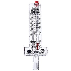 Blue-White Flowmeter for 1-1/2" PVC Pipe, Horizontal Installation