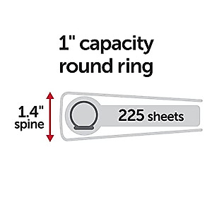 Office Depot® Brand Durable View 3-Ring Binder, 1" Round Rings, 49% Recycled, Pink