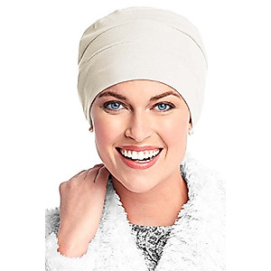 Headcovers Unlimited Three Seam Cotton Sleep Cap-Caps for Women with Chemo Cancer Hair Loss Cream