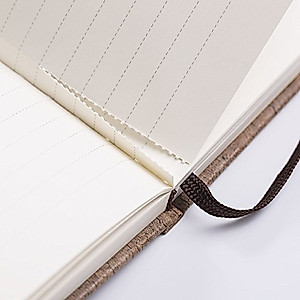 Lemome Thick Notebook - Eco-Friendly Natural Cork Hardcover Writing Notebook with Pen Loop & Premium Thick Paper + Page Dividers Gifts, A5 (5x8) Bound Notebook