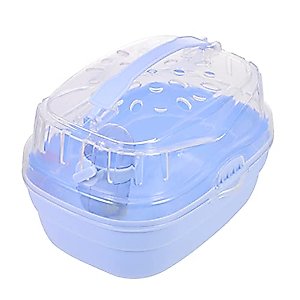 Balacoo Hamster Cage Small Animal Travel Carriers Portable Cages with Water Bottle Transparent Travel Carry Case Outdoor