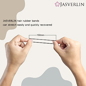 JASVERLIN Black Rubber Bands for Hair 1000pcs, Small Baby Hair Ties Ponytail Holder Tiny Hair Elastics Bands for Baby Girls Women 1/2inch