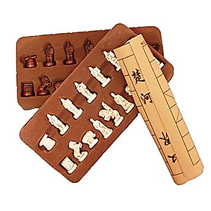 IADUMO Chinese Chess Set,Traditional Xiangqi Board Game with Resin Chess Pieces,Leather Travel Chess Set,Women & Men Gifts for Christmas Thanksgiving Birthday