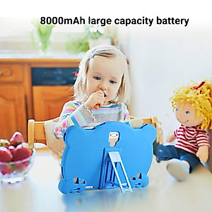 Tablets 10 Inch Android 9.0 Pie Tablet 3GB RAM+32GB ROM/128GB Dual SIM Dual 8MP Camera 8500mAh, 4G/ WiFi, Bluetooth, GPS Unlocked Tablet, IWaWa APP for Kids (Blue)