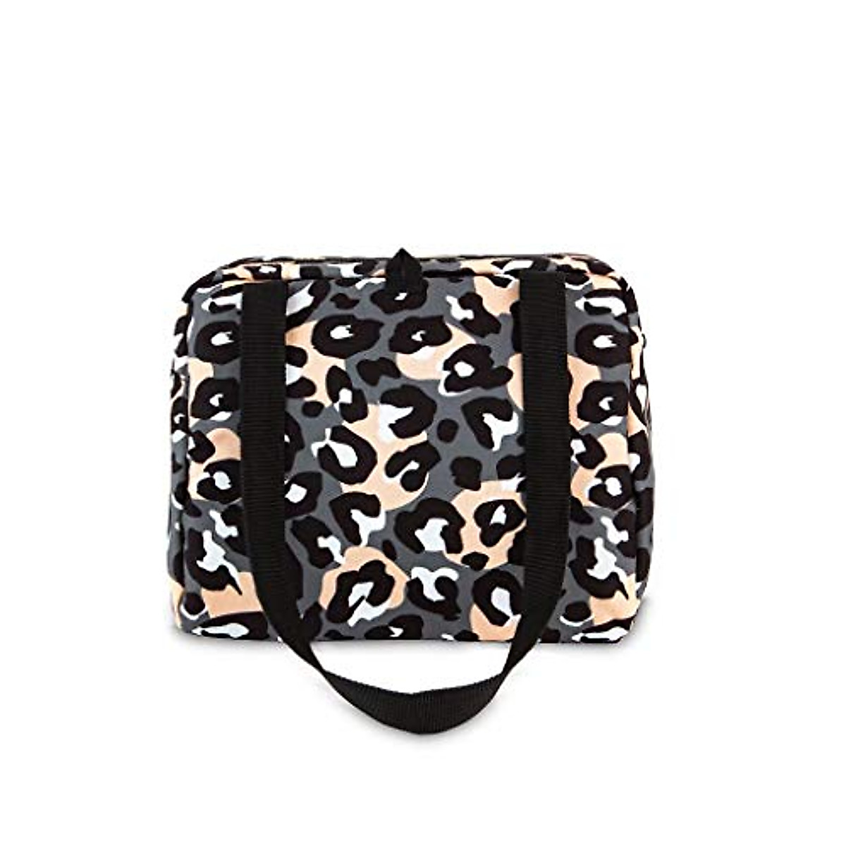 PackIt Freezable Hampton Lunch Bag, Wild Leopard Gray, Built with EcoFreeze Technology, Collapsible, Reusable, Zip Closure with Front Pocket and Shoulder Straps, Perfect for Tweens and Adults
