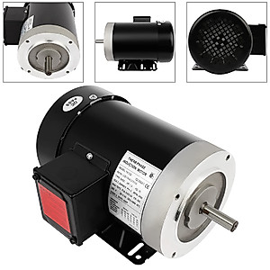 1.5HP Electric Motor 3450RPM General Purpose Three Phase Motor 56C TEFC 5/8" Shaft Diameter 2 Pole 60HZ 230/460V
