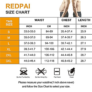 REDPAI 2 in 1 Waist Trainer for Men with Waist Trimmer Sweat Belt Tummy Control Neoprene Slimming Workout Vest Shaper (Black, Large)