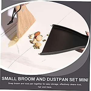 IWOWHERO 1 Set Desktop Broom Multi-Function Mini Dustpan Kid Broom Portable Whisk Broom Dustpan and Broom Cleaning Supply Broom Dustpan Broom Multi-Function Dust Pan Hand Broom