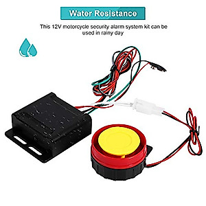 Motorcycle Bike Anti-Theft Alarm System, 12V Universal Anti-Theft Security Alarm with Double Remote Control