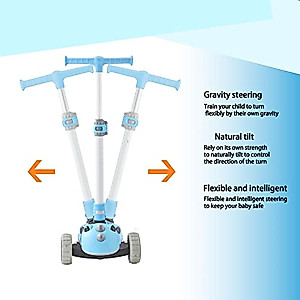 Kids Scooter 3 Wheels Scooter for Kids with Removable Seat 2-in-1 Sit/Stand Kick Scooter for Boys Girls Kids Age 3+