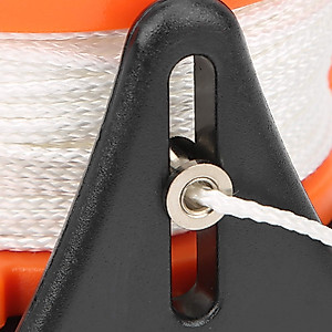 Diving Reels, 150ft Dive Reel, Diving Line Reel Diving Equipment with Handle Card Position PP Rope Combination for Wreck Equipment Underwater Diving/Cave Drift Diving(Orange)