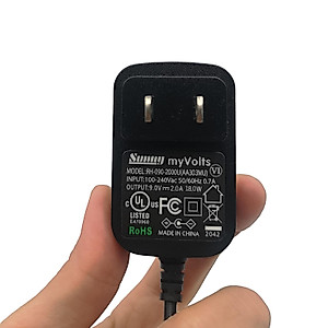 MyVolts 9V Power Supply Adaptor Compatible with/Replacement for Sega CD 1, CD 2 Game Console - US Plug with Extension and ON/Off Switch