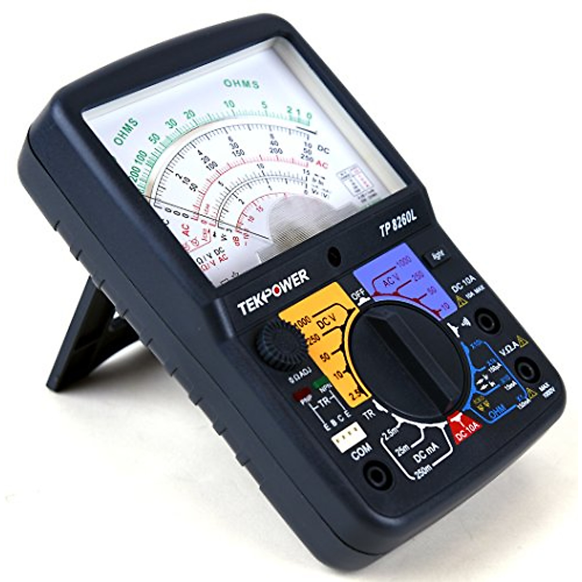 Tekpower TP8260L Analog Multimeter with Back Light, and Transistor Checking Dock