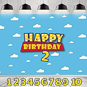 Cartoon Story Backdrop Birthday Party Supplies & 3 Pack Cartoon Story Birthday Tablecloth