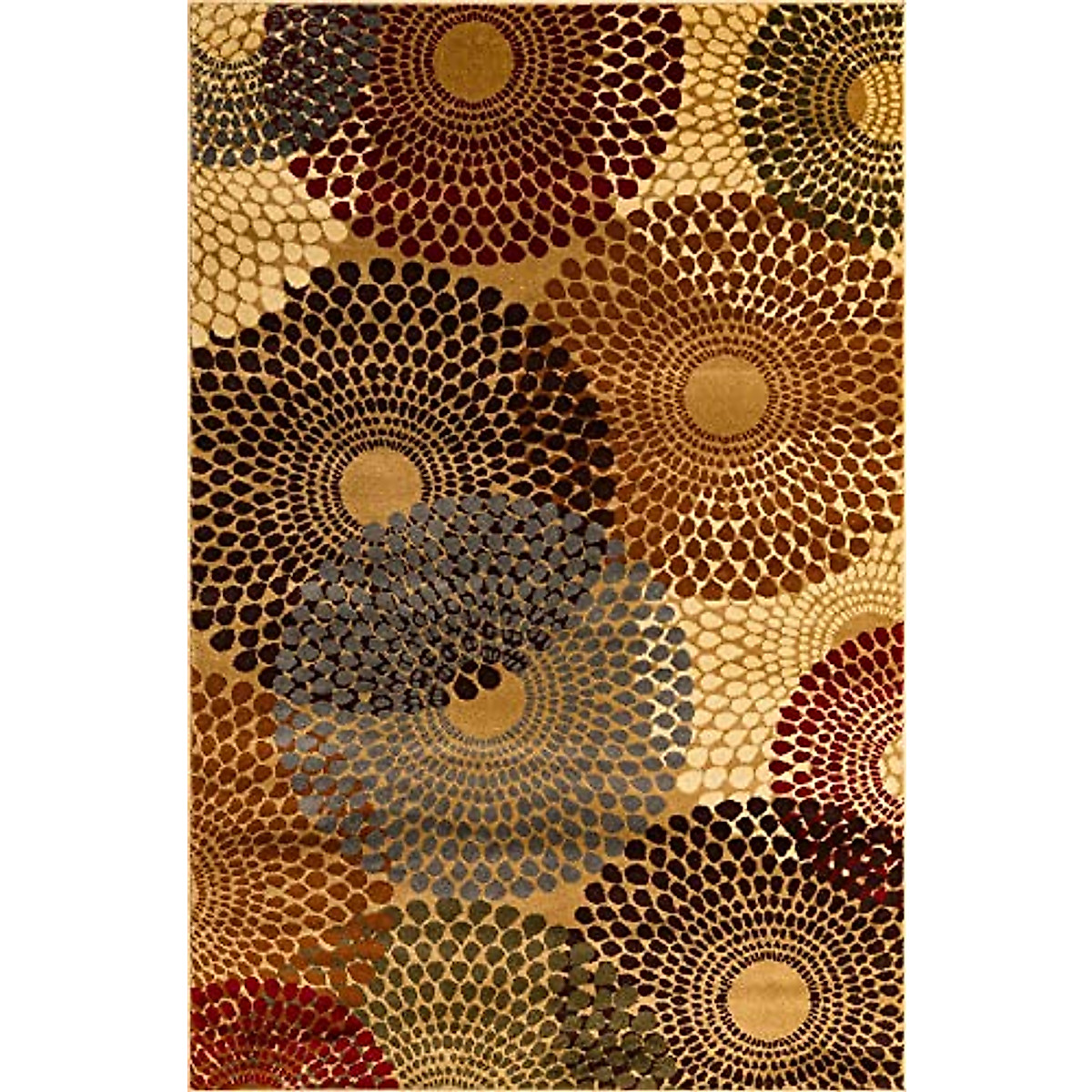 Unique Loom Barista Collection Area Rug - Java (5' 3" x 8' Rectangle, Beige/ Black)
